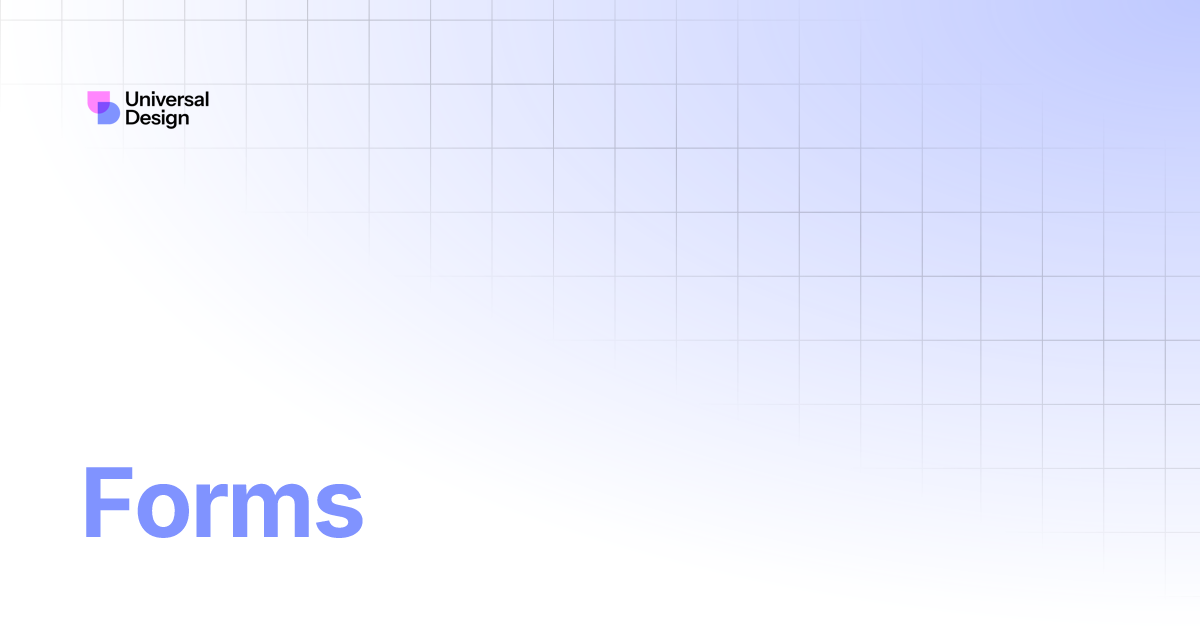 Forms | Universal Design